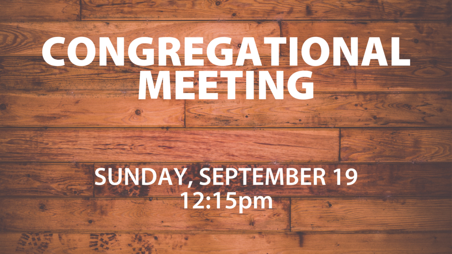 Congregational Meeting - Richwoods Christian Church